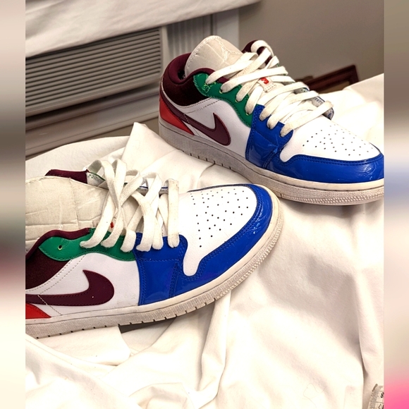 Jordan | Shoes | Jordan Af Red Green Blue Patent Leather | Poshmark